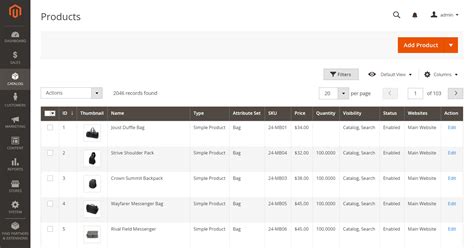 products grid magento 2 3 user guide