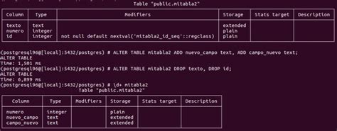 comandos postgresql alter todopostgresql