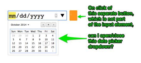html5 input type date can i open close the date picker with javascript