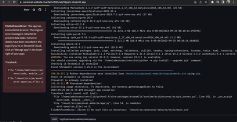 i cannot deploy my streamlit app 🚀 deployment streamlit