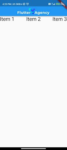 how to add space between rows in flutter