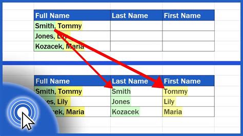 download how to split first and last names in excel