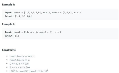 leetcode 리트코드 88 merge sorted array 민석강