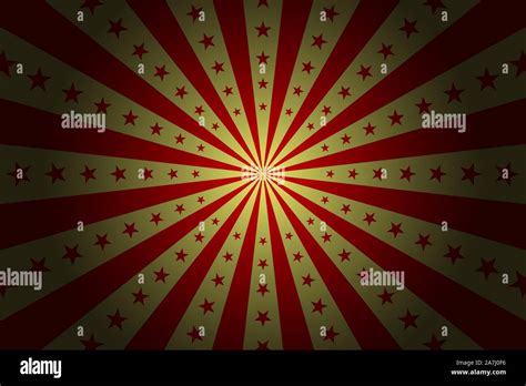 Circus Vintage Background With Stars Vector Red Circus Retro Poster