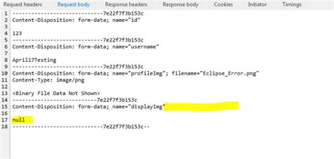 javascript nothing displayed in php response header after sending