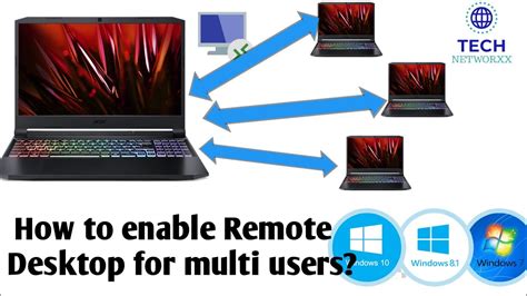 How To Enable Remote Desktop For Multi User Share A Pc With