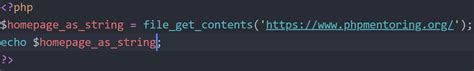 the php file get contents function read file into a string php