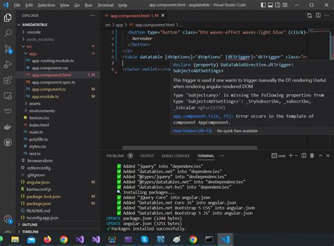 angular 14 angular datatables 14 dttrigger and adtsettings · issue