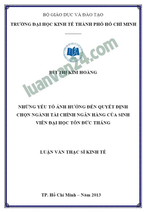 10 Mẫu Luận Văn Thạc Sĩ đại Học Kinh Tế Tp Hcm Hay Nhất Mẹo Trình Bày