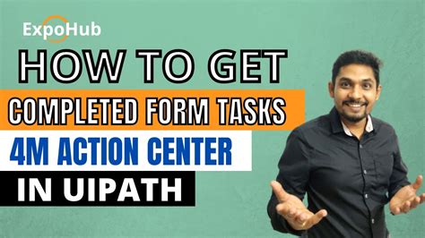 how to get form tasks from uipath action center youtube