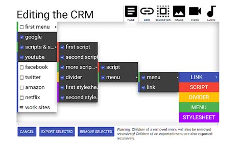 chrome extension to add scripts url css code shortcut in