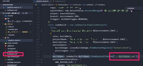 got weird error while referencing from codebuild source buildspec yml