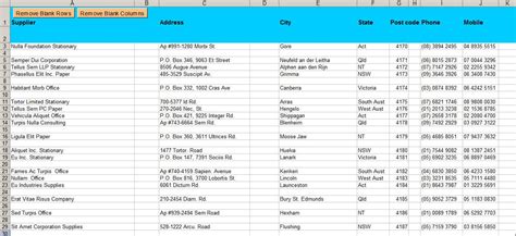 delete blank rows and columns with vba codes rows and