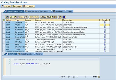 abap coding tool naming convention sap blogs