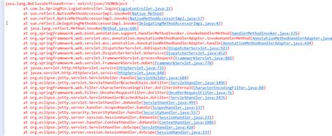jetty json lib库抛异常的问题解决过程 java lang noclassdeffounderror