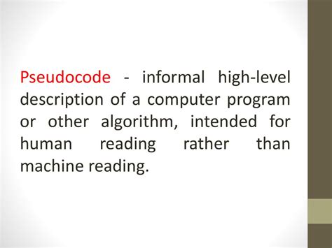 pseudocode online presentation