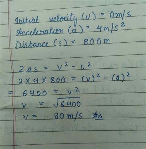 A Body Starts From Rest And Moves With A Uniform Acceleration Of 4m S2