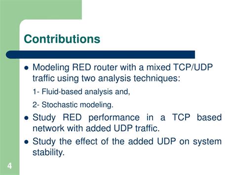 Ppt Red Performance Evaluation Using Stochastic Modelling And Fluid