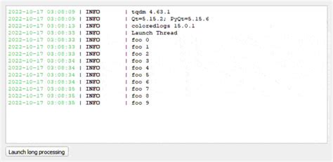 python how to correctly redirect stdout logging and tqdm into a pyqt