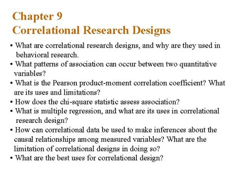 Chapter 9 Correlational Research Designs What Are Correlational