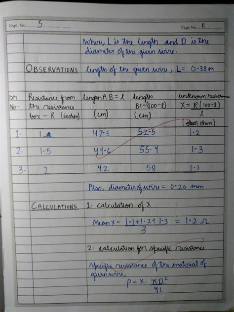 Exp 5 To Find The Resistance Of A Given Wire Using Meter Bridge And