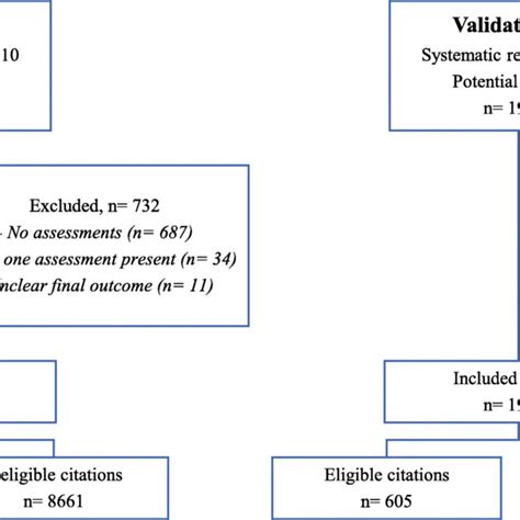 Flow Diagram Of Included Citations In The Derivation And Validation