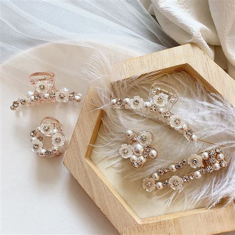Crystallized Flower Hair Clip Claw Elegant Flower Hair Clip Crystal