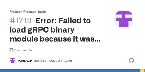 error failed to load grpc binary module because it was not installed
