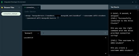 unable to connect via mongodb shell chapter1 lab connect to your
