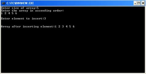c program to insert an element in an array the crazy programmer