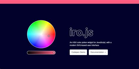 js tutorial iro js hsv color picker widget