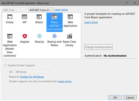 asp core crud usando blazor e entity framework core
