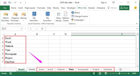 how to create multiple worksheets from a list of cell values