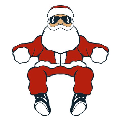 Design Png E Svg De Papai Noel Sentado Em óculos De Sol Para Camisetas