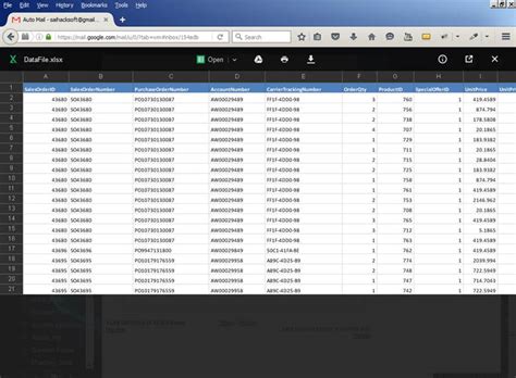 create excel file on the fly and send as an email attachment in console