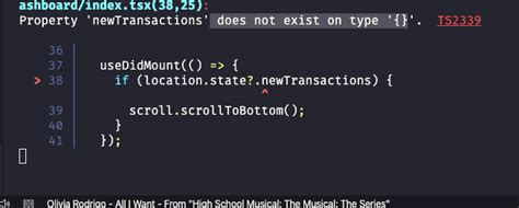 reactjs property does not exist on state using react
