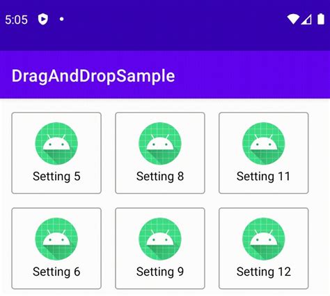 an implementation of drag and drop feature from grid recyclerview to