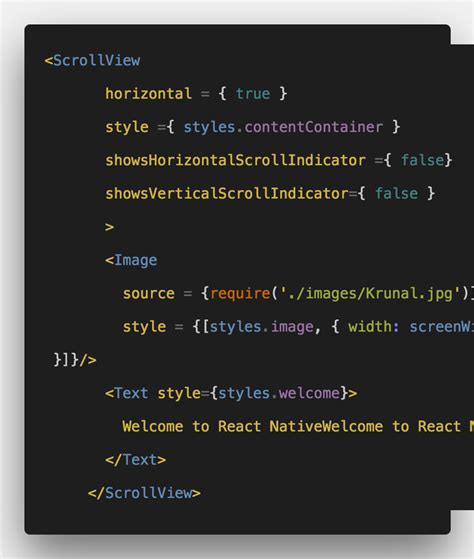 react native scrollview example how to use react native scrollview