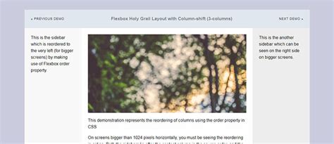 creating holy grail layouts with css flexbox