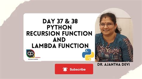 day 37 and 38 python recursion function and lambda function youtube