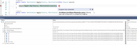 missing type map configuration or unsupported mapping the ai search