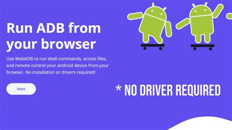 how to use adb from browser use adb without installing any driver