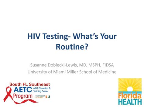 Hiv Testing Whats Your Routine Ppt Download