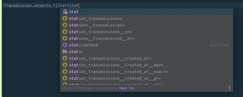 django code completion related name class object for a foreignkey