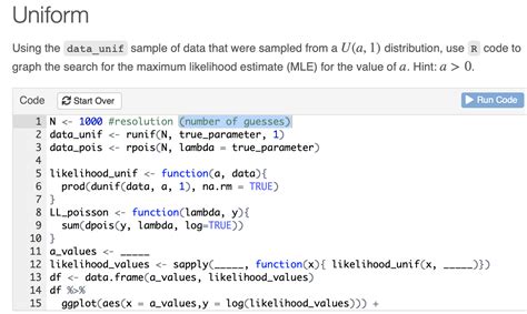 in r code using data unif sample data