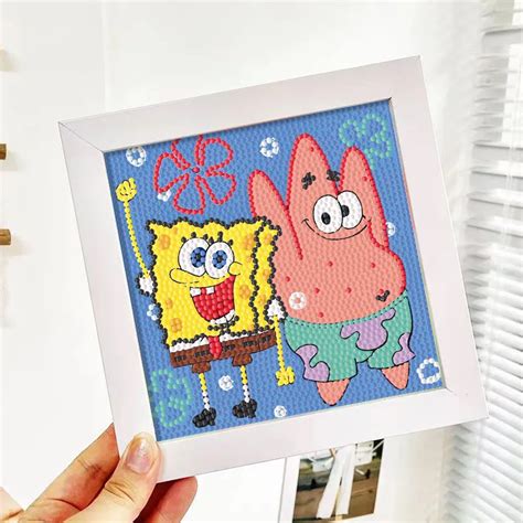 Spongebobs Kit De Material De Pintura De Diamantes De Dibujos Animados