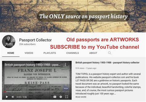 Passport History Expert And Author • Tom Topol • Passport