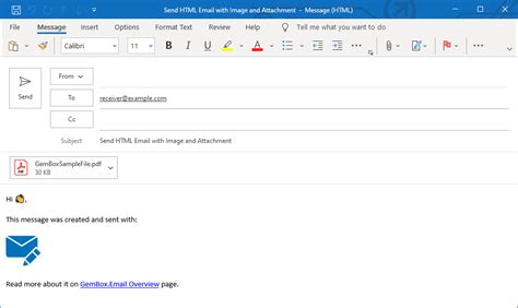 send html email with attachment from c vb