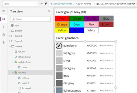 using css color names for svg icons in power apps canvas app jukka