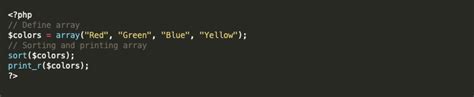 Php Functions In Sorting Arrays Server Side Scripting Online Notes
